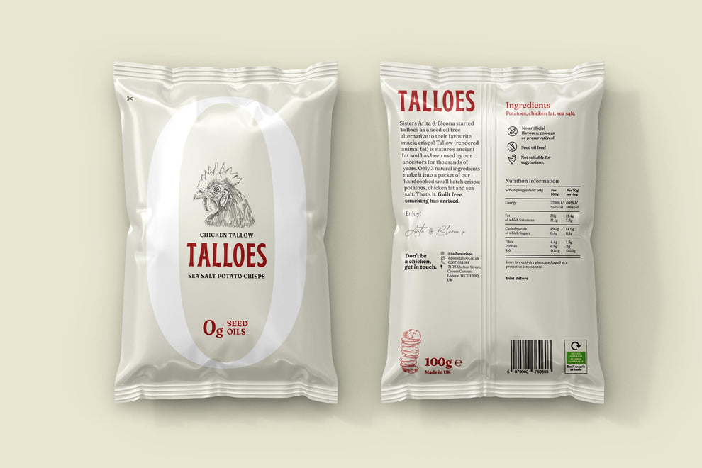 Talloes Chicken Tallow Potato Crisps 100g – Natural Larder Collective